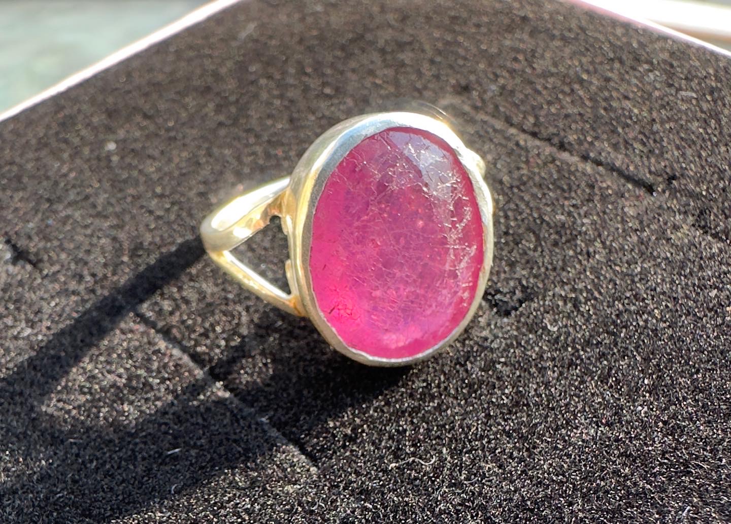 Pink Ruby Ring – PadmaMalini – Size UK L/US 5.75 – HiranMY